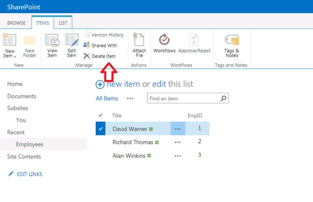 Create A List With Add Edit And Delete List Items In Sharepoint 2013